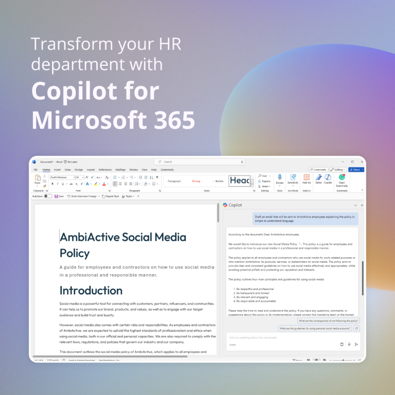 Transforming HR Departments with Copilot for Microsoft 365 – Nuvem Logic
